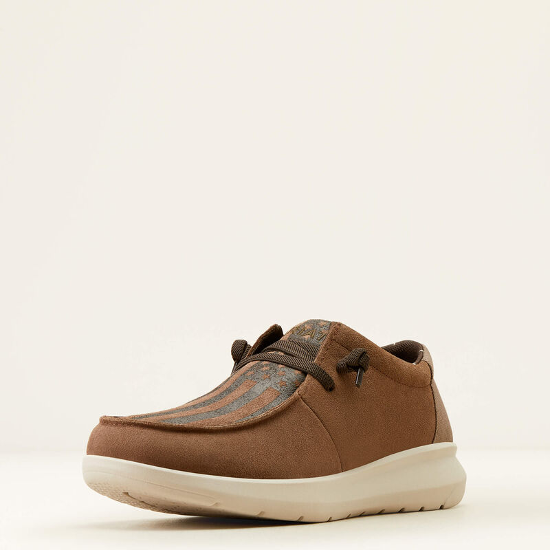 ARIAT MENS HILO BROWN BOMBER SUEDE/AMERICAN FLAG – BlueRidgeOutfitters